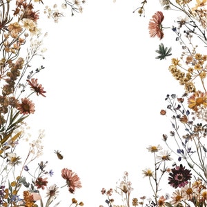 Small Flower Frame 2 Clipart Bundle, 15 High-quality JPG, Craft Art ...