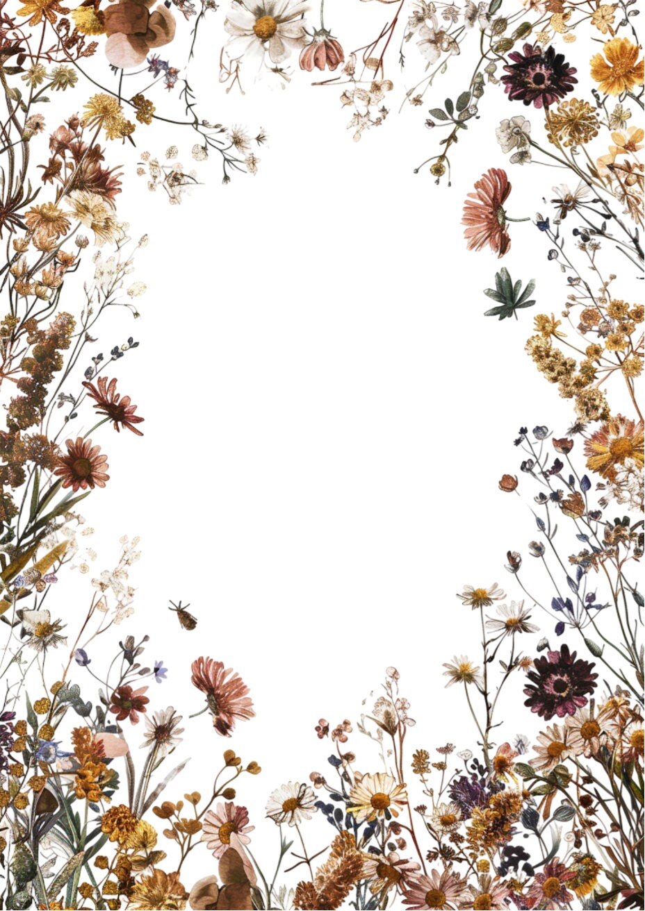 15 Small Flower Frame 2 Clipart Bundle, 15 High-quality JPG, Craft Art ...