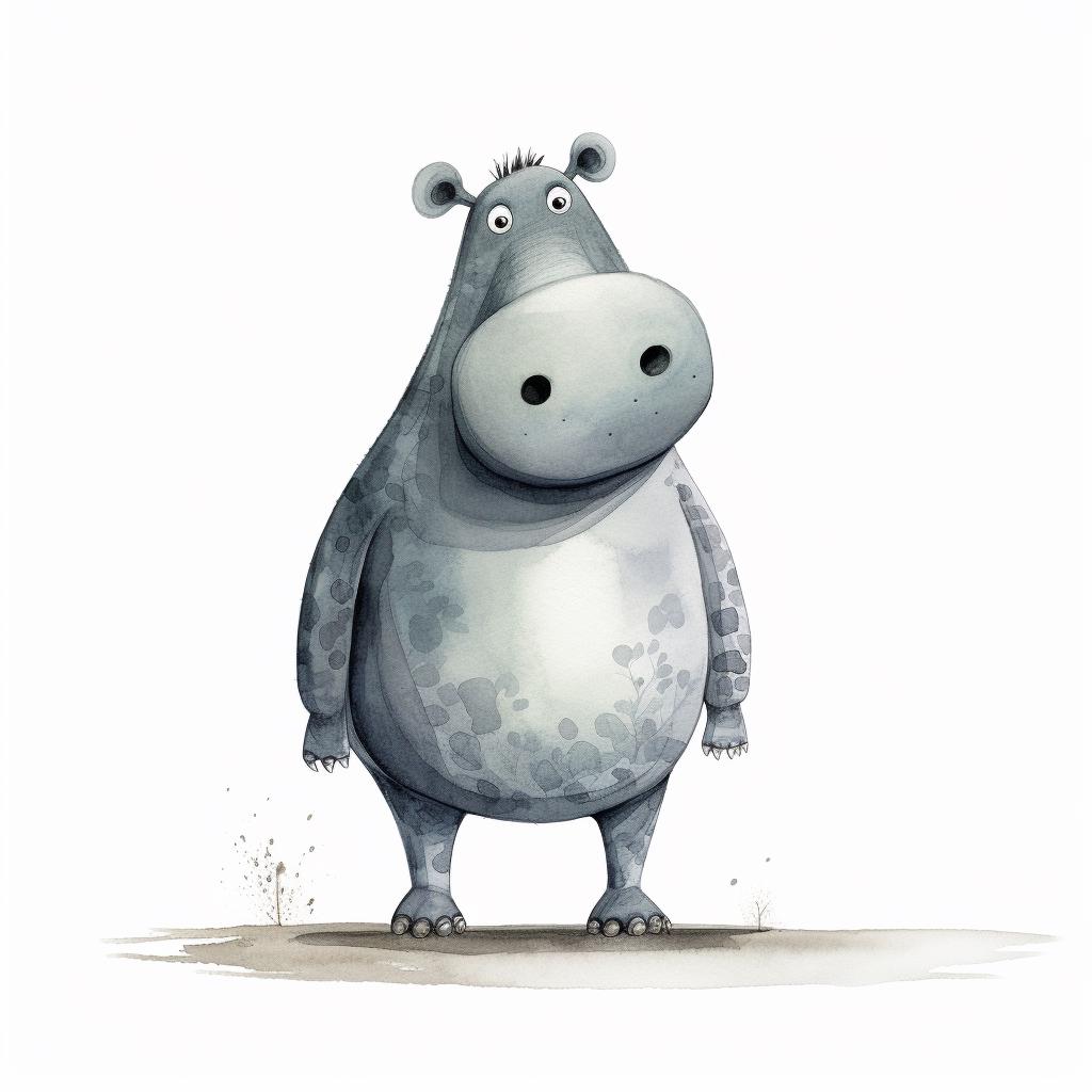 14 Cute Funny Hippos Clipart Bundle, High-quality JPG, Card Making ...