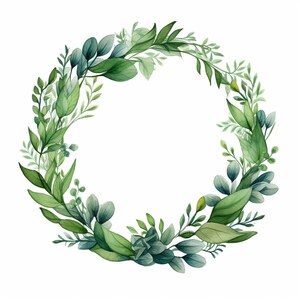 Leaves Wreath Clipart Bundle, High-quality JPG, Craft Art, Card Making ...