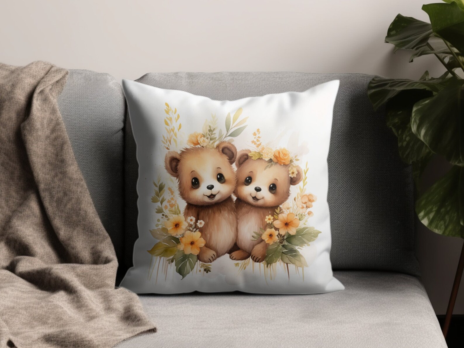 14 Bear Friends Clipart Bundle, High-quality JPG, Nursery Art, Card ...