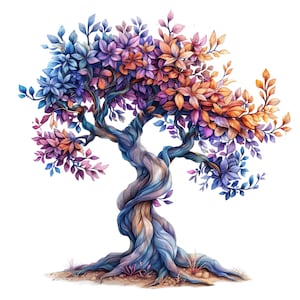 Whimsical Twisted Tree Clipart Bundle, 16 High-quality JPG, Craft Art ...