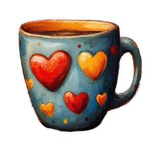 16 Coffee Mug Heart Clipart Bundle, Transparent PNG Download, Card ...