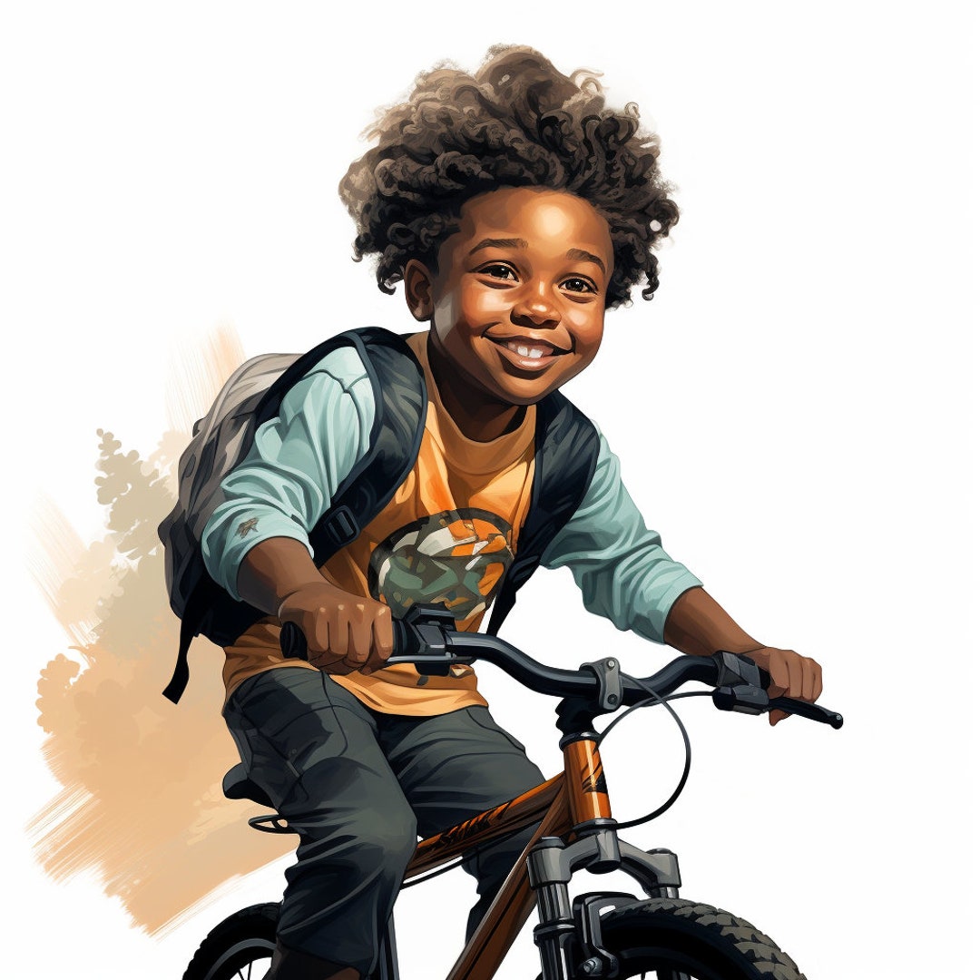 Kids on Bikes Clipart Bundle, High-quality JPG, Craft Art, Card Making ...