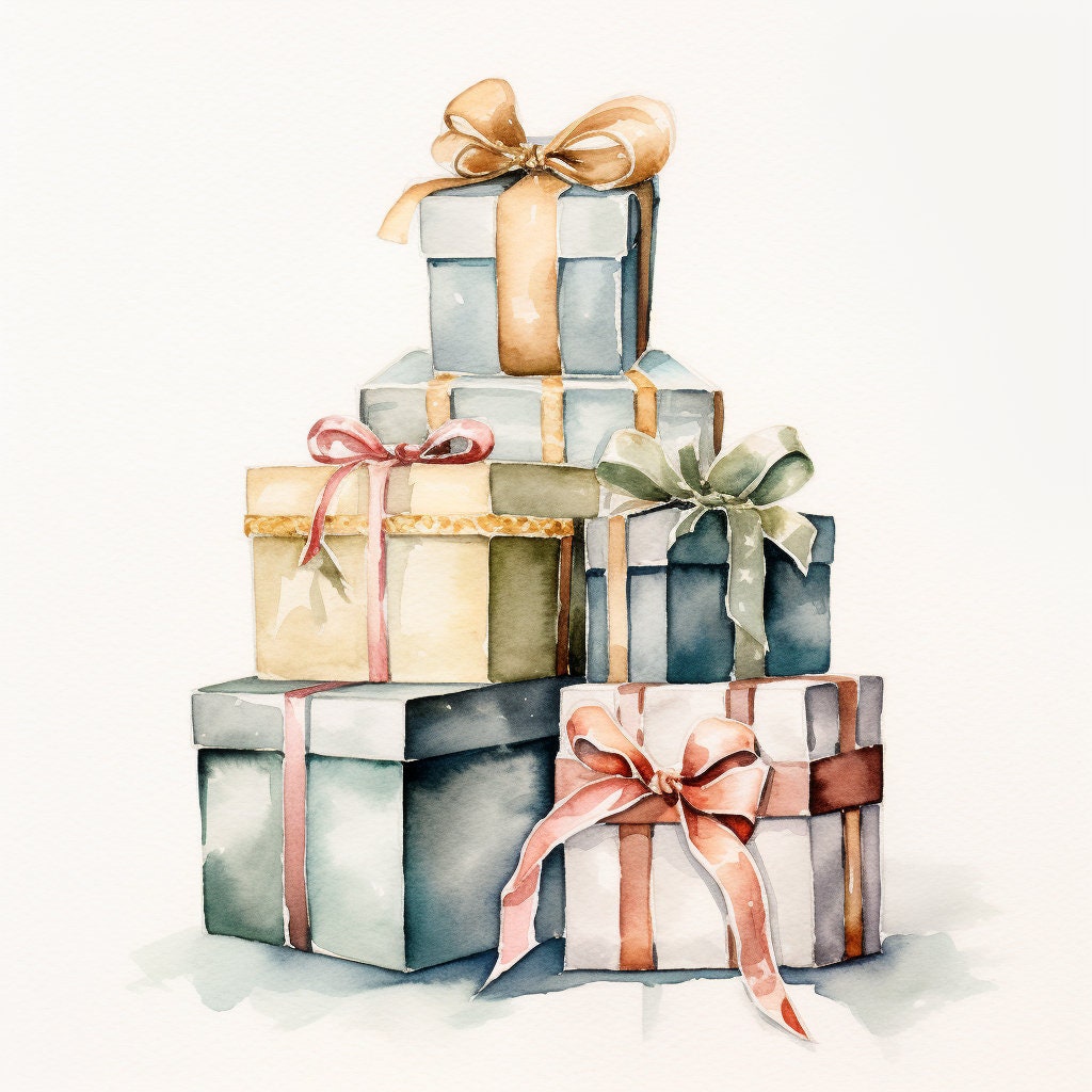 14 Wrapped Presents Gifts Clipart Bundle High-quality JPG - Etsy