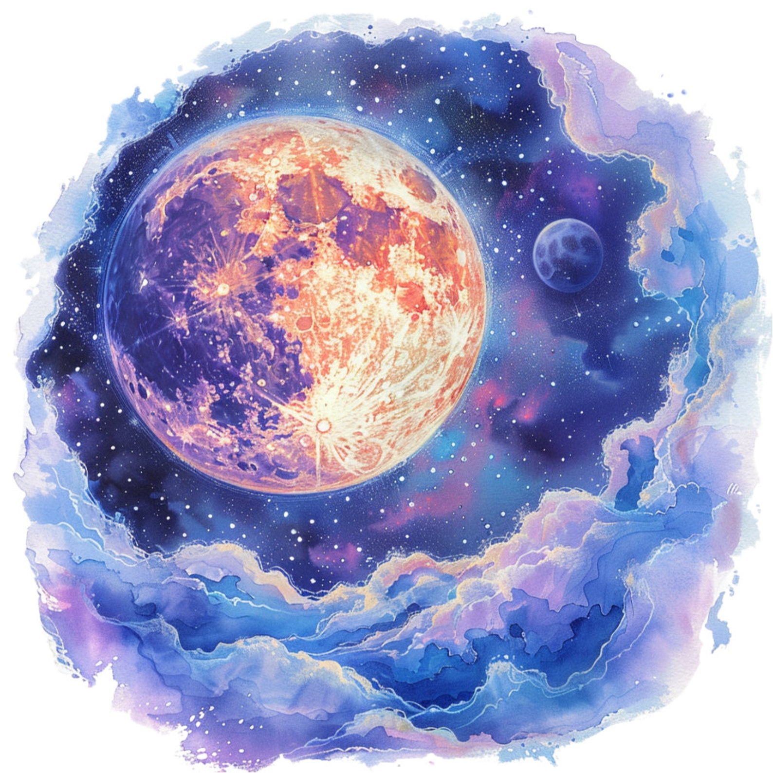 16 Mystical Moon Mix Clipart Bundle, 16 High-quality JPG, Craft Art ...