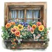 Window Box Flowers Clipart Bundle, 16 High-quality JPG, Craft Art, Card ...
