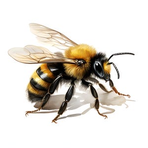 Bumblebee Bee Clipart Bundle, High-quality JPG, Craft Art, Card Making ...