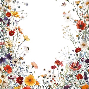 Small Flower Frame 2 Clipart Bundle, 15 High-quality JPG, Craft Art ...