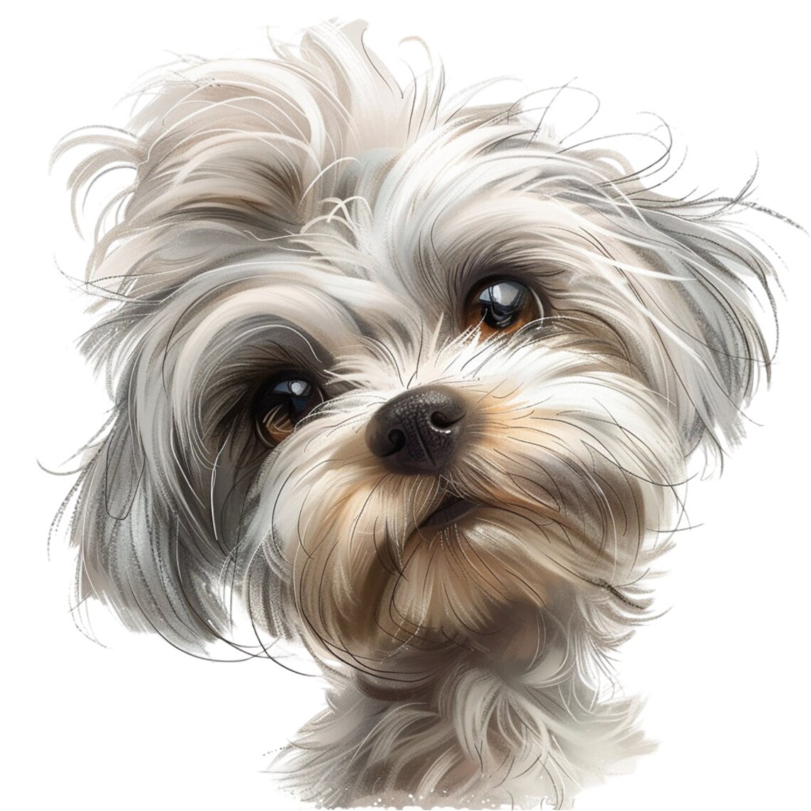 16 Crazy Wild Hair Dog Clipart Bundle, 16 High-quality JPG, Craft Art ...