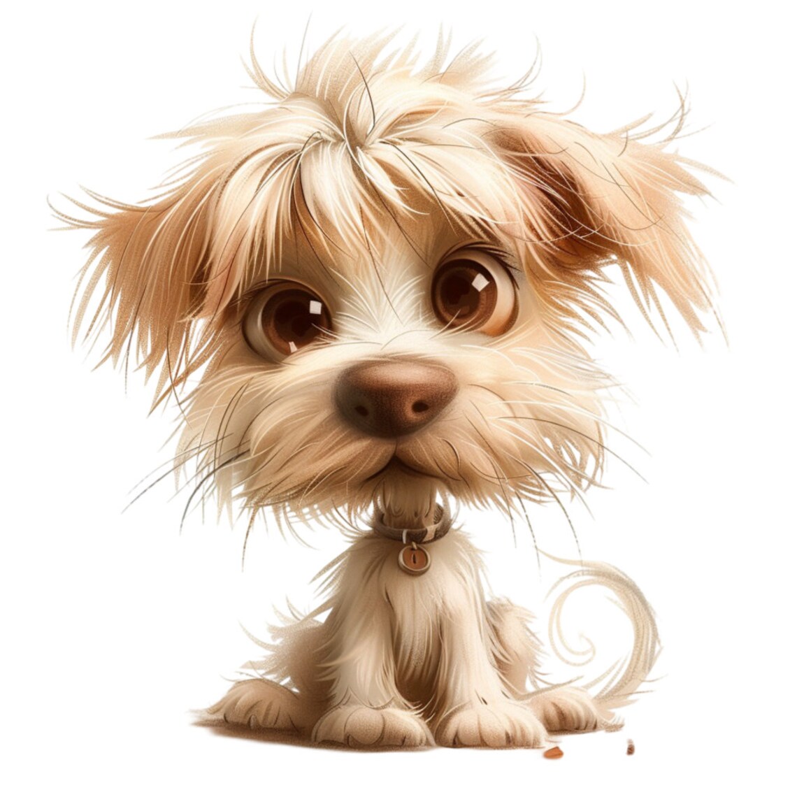 16 Crazy Wild Hair Dog Clipart Bundle, 16 High-quality JPG, Craft Art ...
