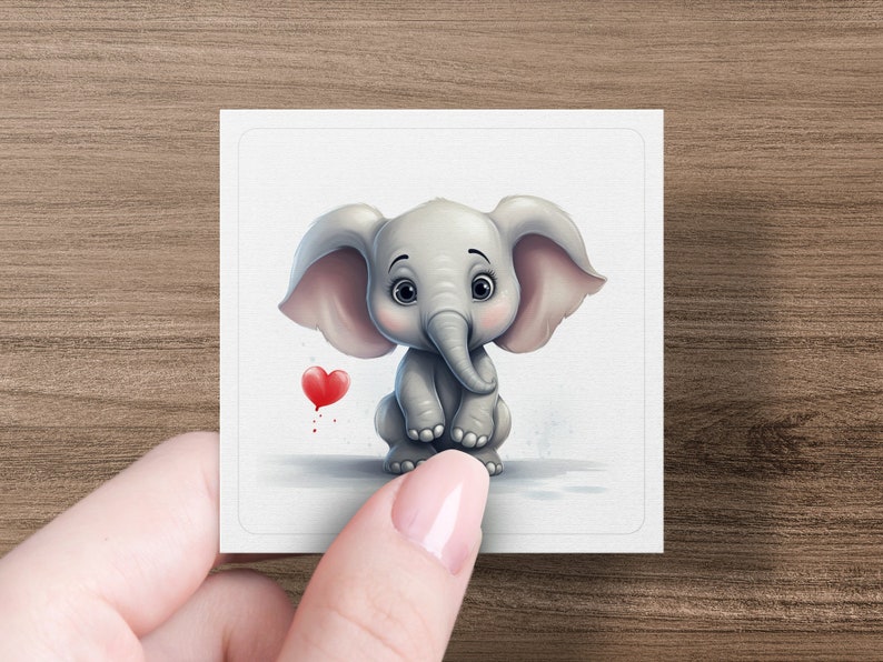 12 Valentine Elephant Clipart Bundle, High-quality JPG, Craft Art, Card ...