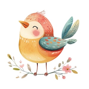 16 Birds Sweet Boho Illustrated Clipart Bundle, Transparent PNG ...