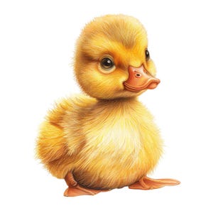 Cute Yellow Duck Clipart Bundle, 15 High-quality JPG and PNG, Craft Art ...