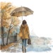 16 Woman Walking in the Rain Clipart Bundle,16 High-quality JPG, Craft ...