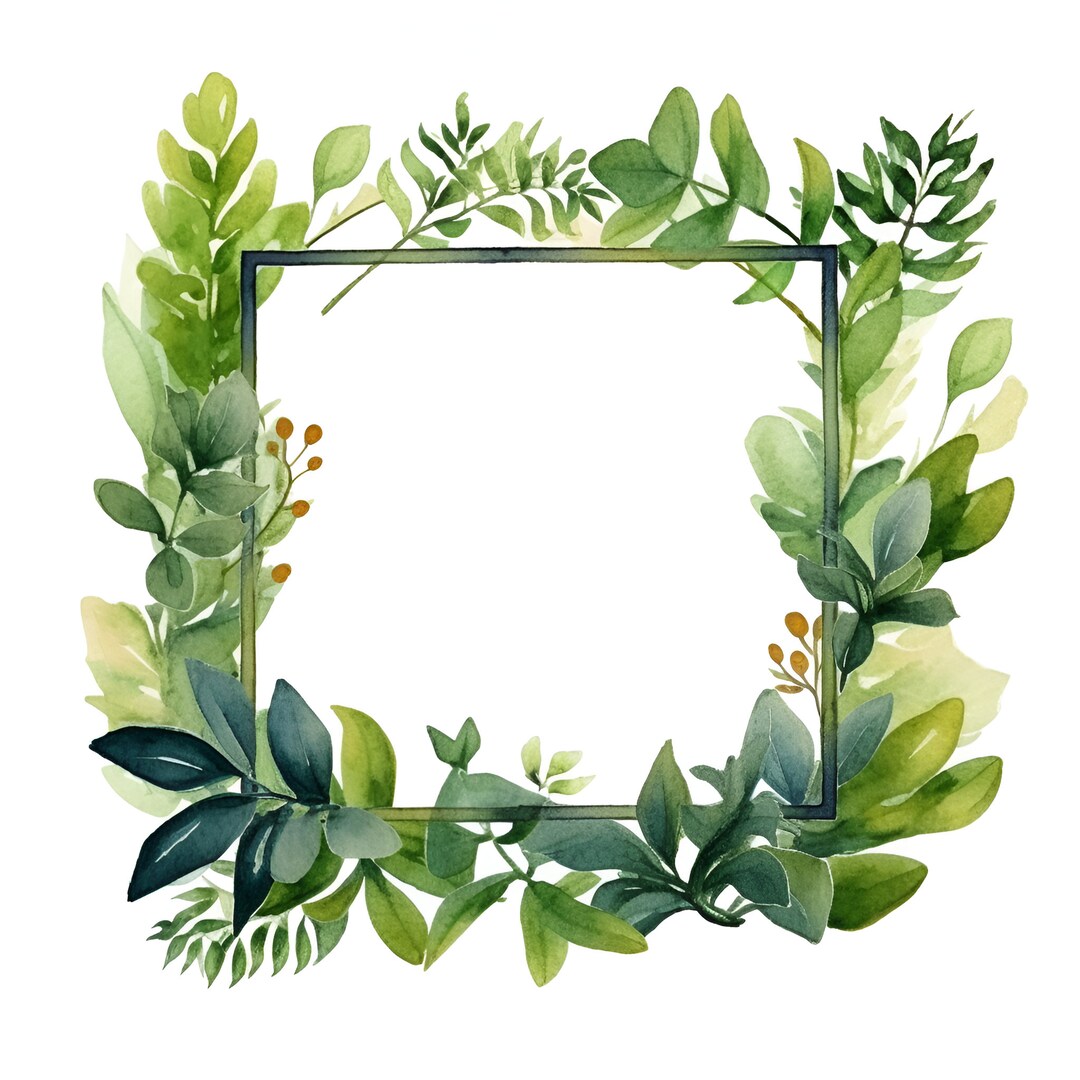 14 Watercolor Greenery Leaves Clipart Bundle PNG, Eucalyptus Shower ...