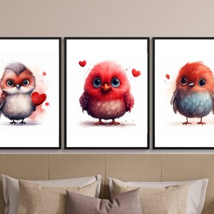 16 Valentine Bird Clipart Bundle, High-quality JPG, Craft Art, Card ...