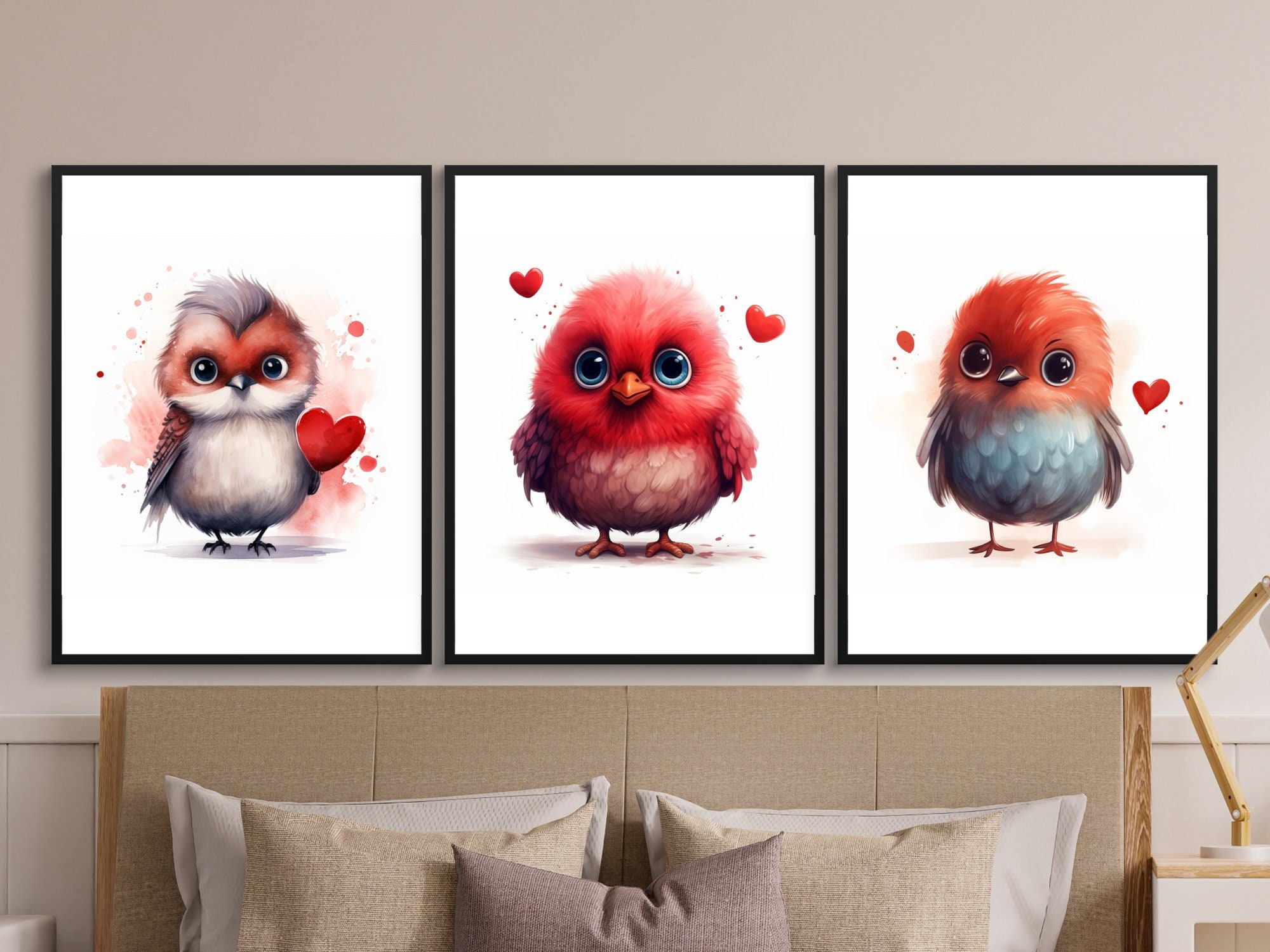 16 Valentine Bird Clipart Bundle, High-quality JPG, Craft Art, Card ...