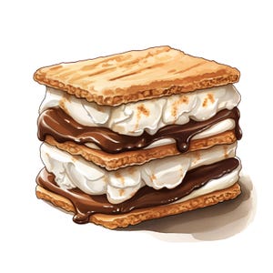 14 Smores Clipart Bundle, High-quality JPG, Kitchen Art, Card Making ...