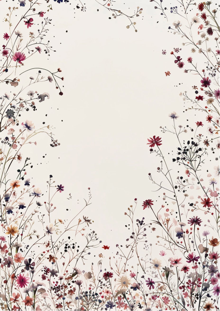 15 Small Flower Frame 2 Clipart Bundle, 15 High-quality JPG, Craft Art ...