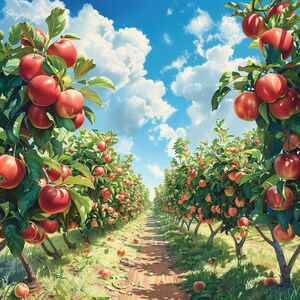 16 Apple Orchard Clipart Bundle, 16 High-quality JPG, Craft Art, Card ...