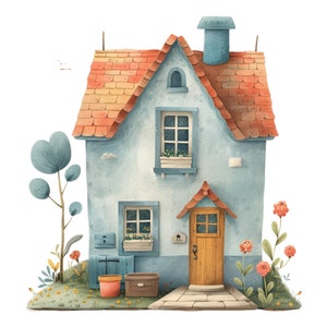 15 Mini House Small Homes Clipart Bundle, 15 High-quality JPG, Craft ...