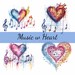 15 Hearts and Music Notes Love Clipart Bundle, 15 High-quality JPG ...