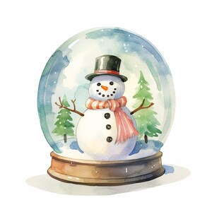 Christmas Snow Globes Clipart Bundle, JPG, Card Making, Clip Art ...