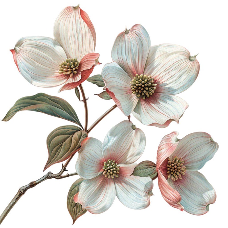 16 Dogwood Tree Flower Clipart Bundle 16 Transparent PNG Download, Card ...