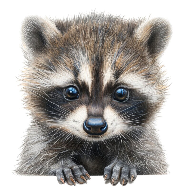 16 Cute Baby Raccoon Clipart Bundle, 16 High-quality JPG, Craft Art ...