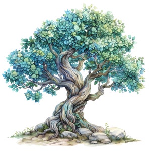 Whimsical Twisted Tree Clipart Bundle, 16 High-quality JPG, Craft Art ...