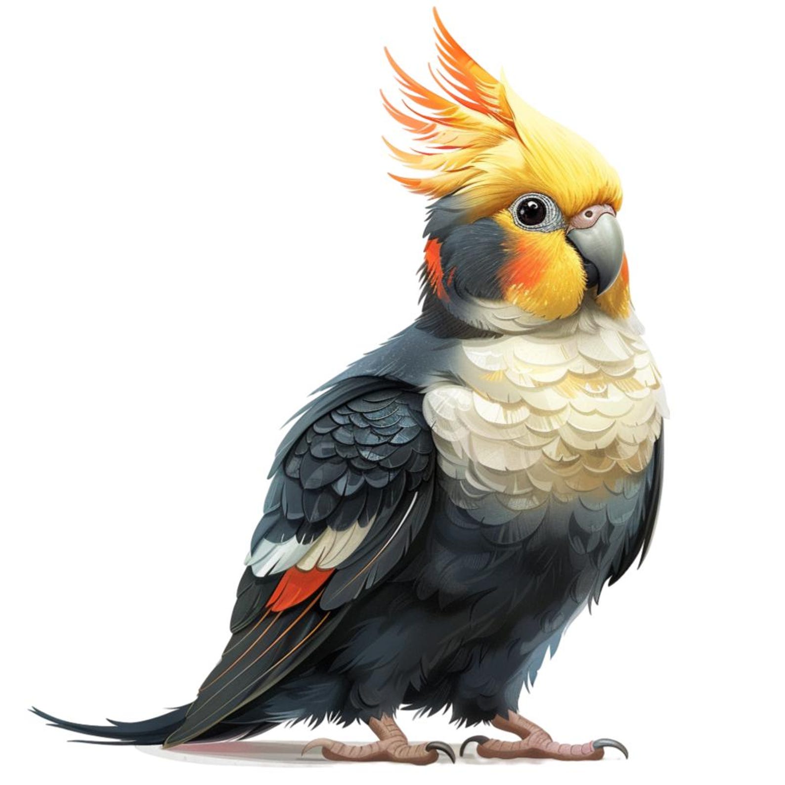 16 Cockatiel Bird Clipart Bundle, 16 High-quality JPG, Craft Art, Card ...