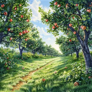 16 Apple Orchard Clipart Bundle, 16 High-quality JPG, Craft Art, Card ...
