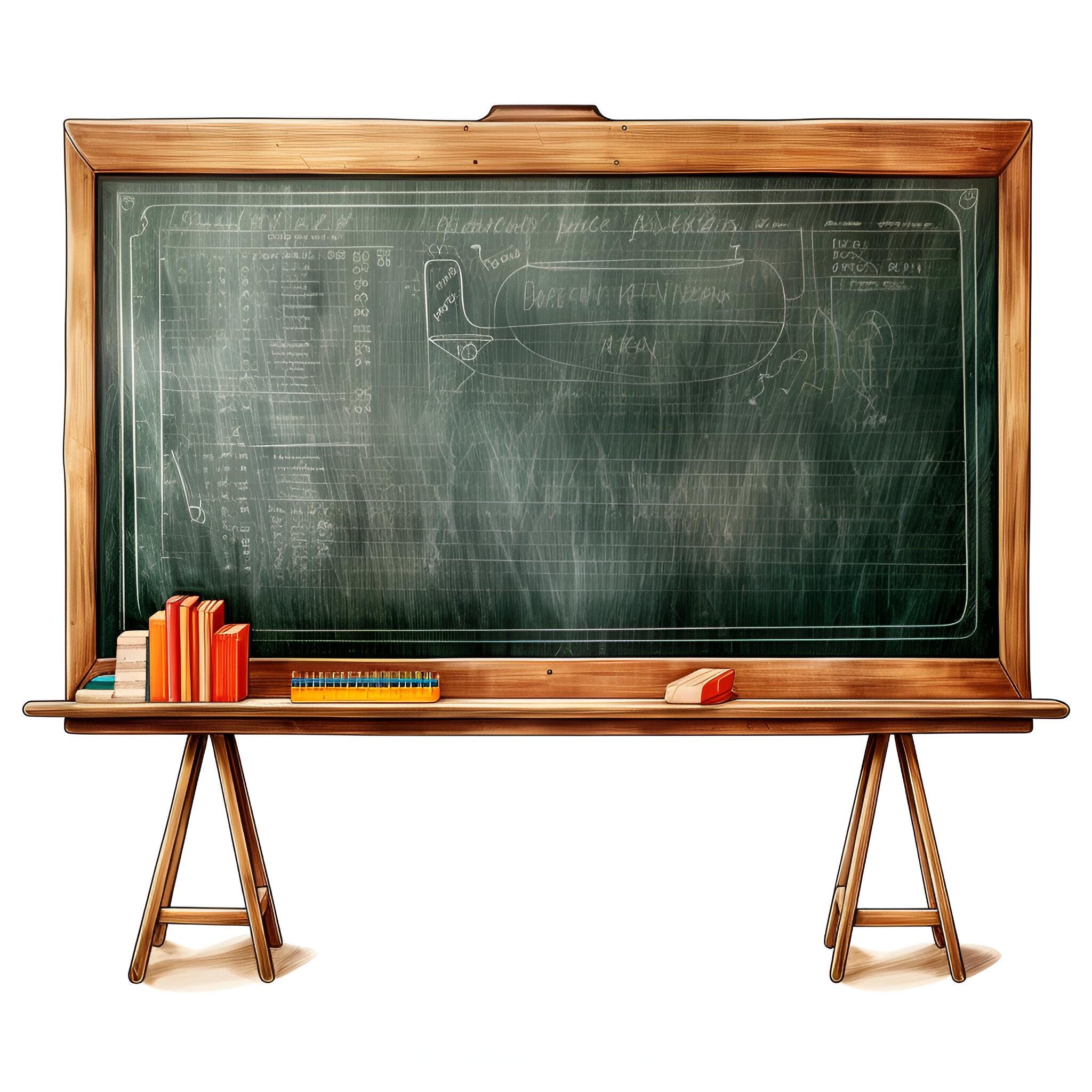 15 Blackboard Classroom Chalk Board Clipart Bundle, High-quality JPG ...