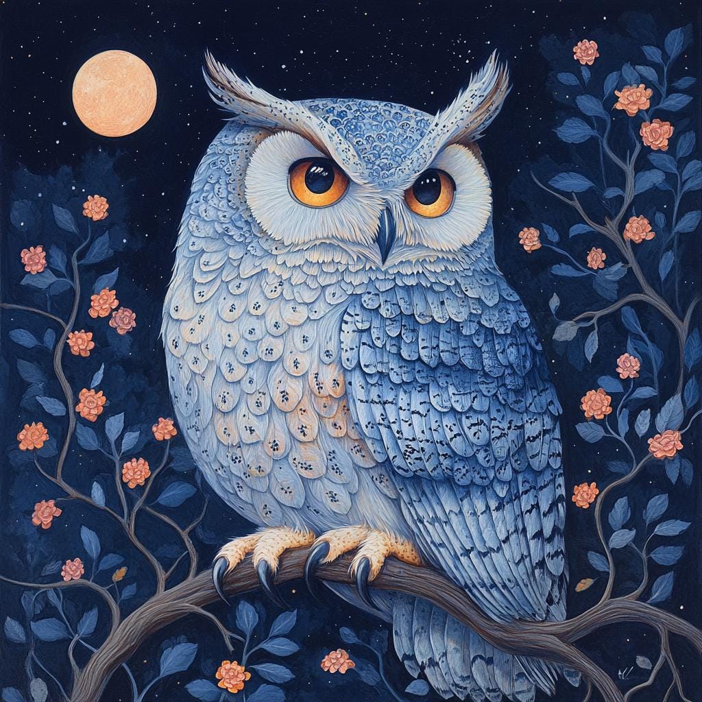 16 Owl in Moon Light Night Clipart Bundle, High-quality JPG, Craft Art ...