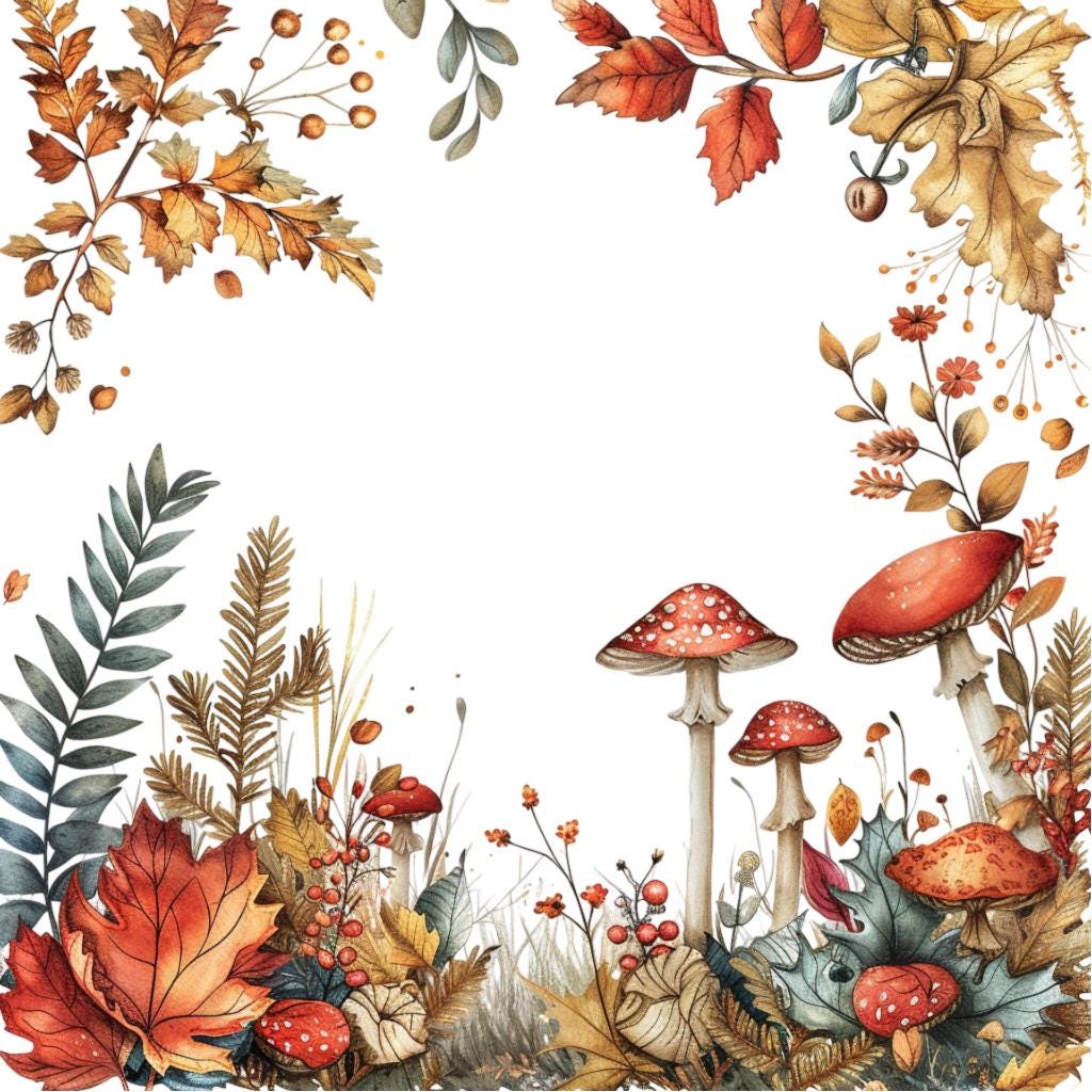14 Boho Fall Frames and Borders 1 Clipart Bundle, 14 High-quality JPG ...