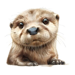 15 Playful Otter Clipart Bundle, 15 High-quality JPG, Craft Art, Card ...