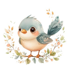 16 Birds Sweet Boho Illustrated Clipart Bundle, Transparent PNG ...