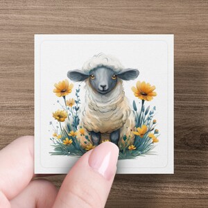 Sheep in Flowers Clipart Bundle, 15 High-quality JPG, Craft Art, Card ...