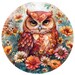 Vintage Floral Owl in Round Circle Clipart Bundle, 16 High-quality JPG ...