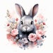 Easter Bunny Pastel Flower Clipart Bundle, High-quality JPG, Craft Art ...