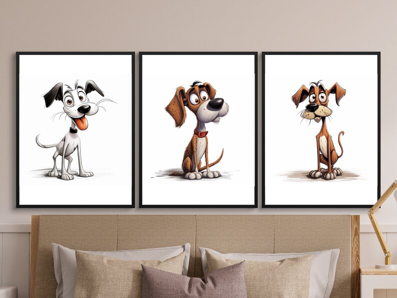 18 Cute Funny Silly Thin Dogs Clipart Bundle, JPG, Card Making, Clip ...