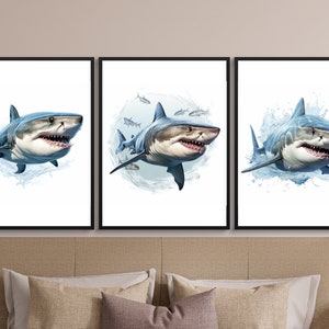 Shark in Water Clipart Bundle, High-quality JPG, Craft Art, Card Making ...