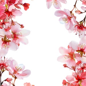 Spring Flower Page Frame Clipart Bundle, 16 High-quality JPG, Craft Art ...