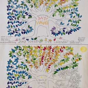 Weather Tree 11x17 Coloring Calendar 2025 - Nature Activity and Gift ...