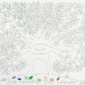 Weather Tree 11x17 Coloring Calendar 2025 - Nature Activity and Gift ...