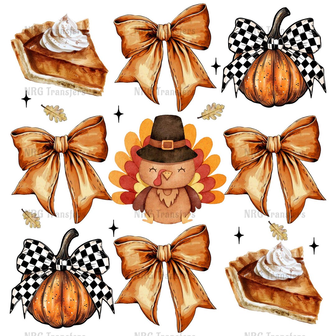 DTF Transfer | Thanksgiving Coquette | DTF Print, Heat Transfer, Ready ...