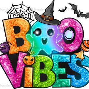 DTF Transfer | Boo Vibes, Spooky Halloween | - DTF Print, Heat Transfer ...