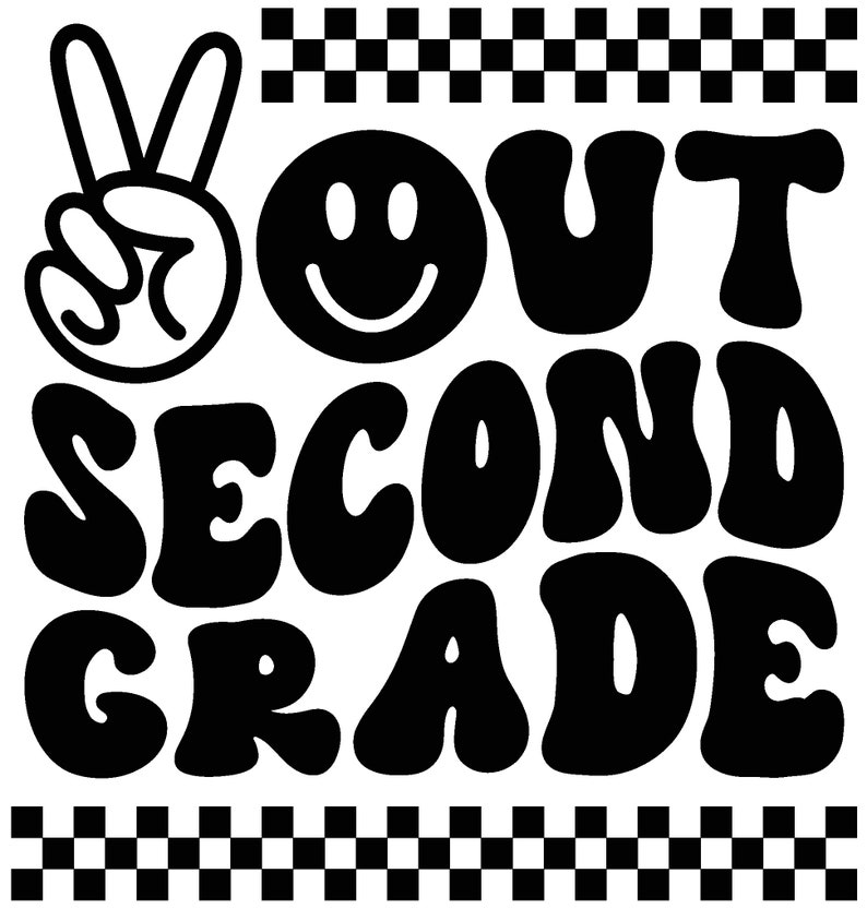 Peace Out 2nd Grade / Second Grade Last Day of School DTF Print, Heat ...