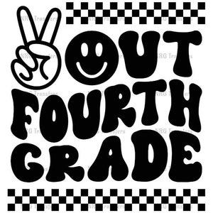 DTF Transfer | Peace Out 4th Grade - Last Day of School - DTF Print ...